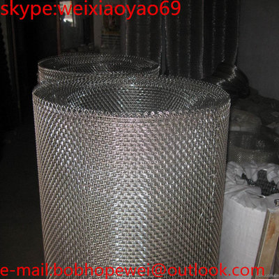 China stainless steel 304  crimped wire mesh/galvanized stainless steel crimped wire mesh square wire mesh/steel crimped mesh supplier