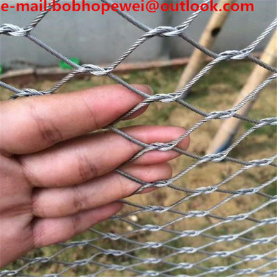 China Stainless Steel Aviary Mesh or Zoo mesh /Aviary wire mesh/stainless steel rope net/wire rope manufatures supplier
