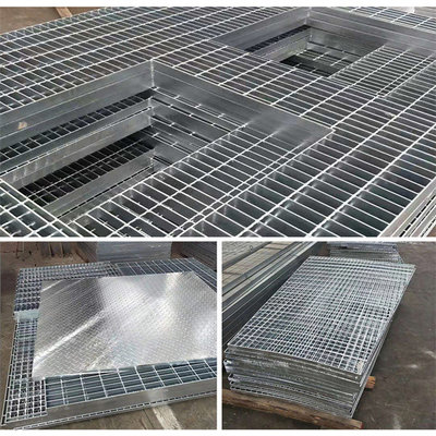 China 32x3mm galvanized serrated grating steel metal bar grating plate prices 1x6m grating construction/steel driveway grates supplier
