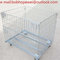Storage Metal Roll Cages Folding Wire Mesh Box &amp; Container/foldable galvanized industrial stackable storage cages supplier