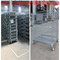 folding storage cages with castors used for supermarket ane warehouse/hot-dipped galvanized fold cage with wheels supplier